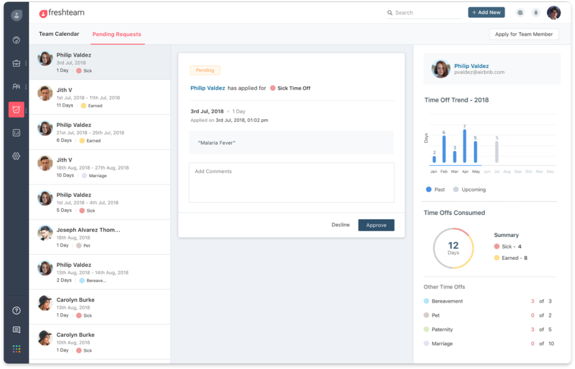 Access the simplest time off manager around | Freshteam