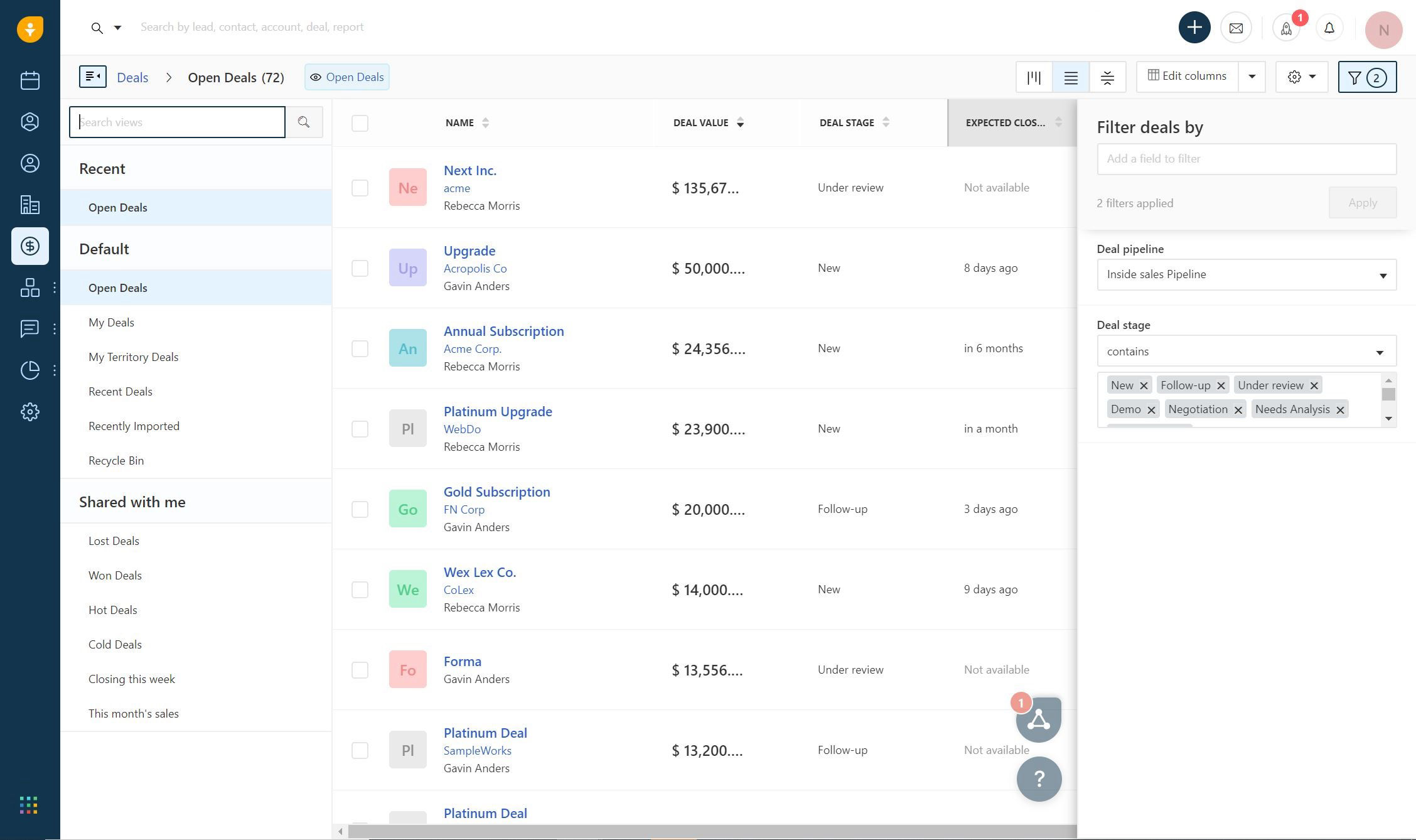 Sales Deal Management System | Freshsales CRM