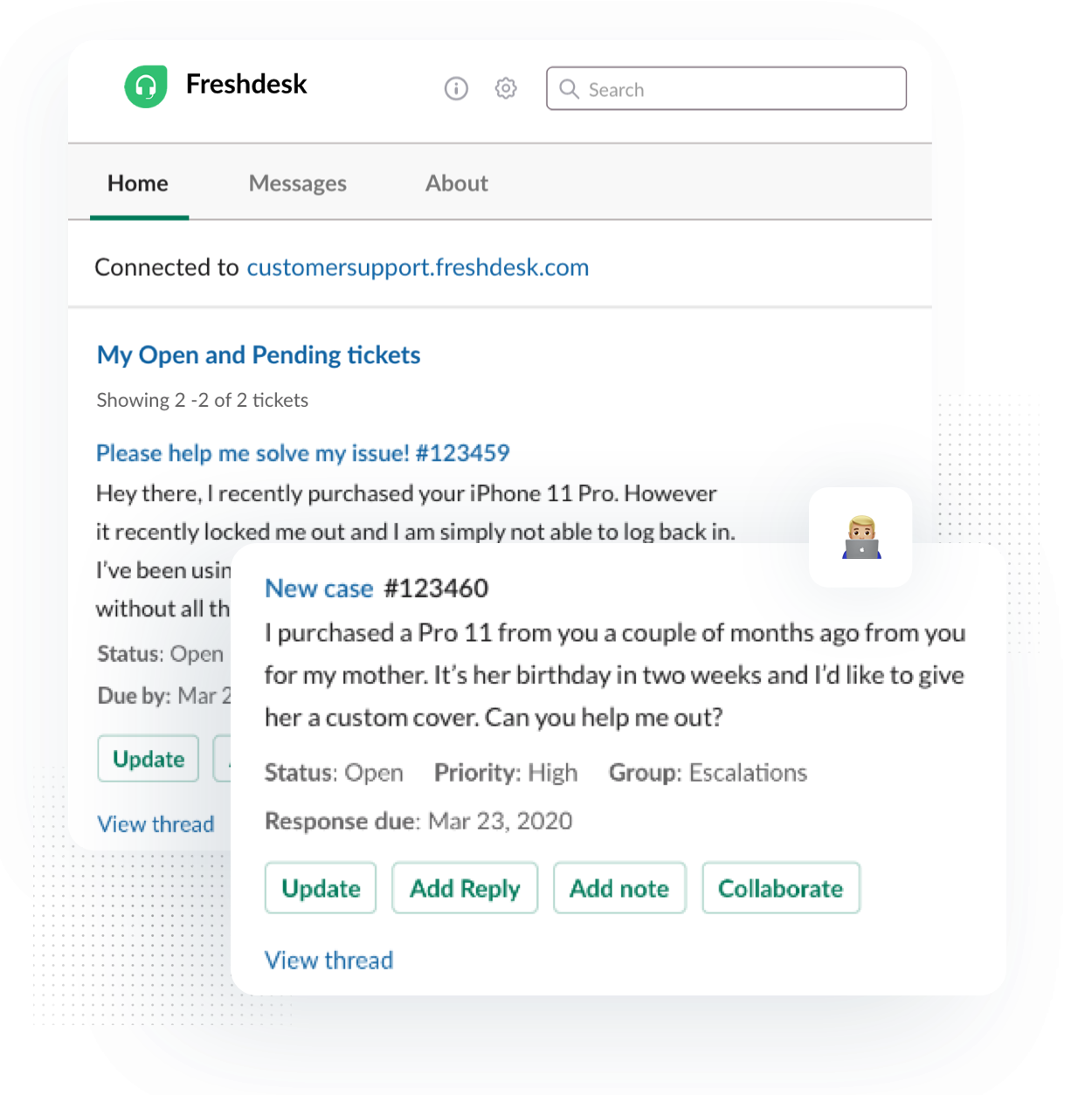 Haga más con Freshworks y Slack