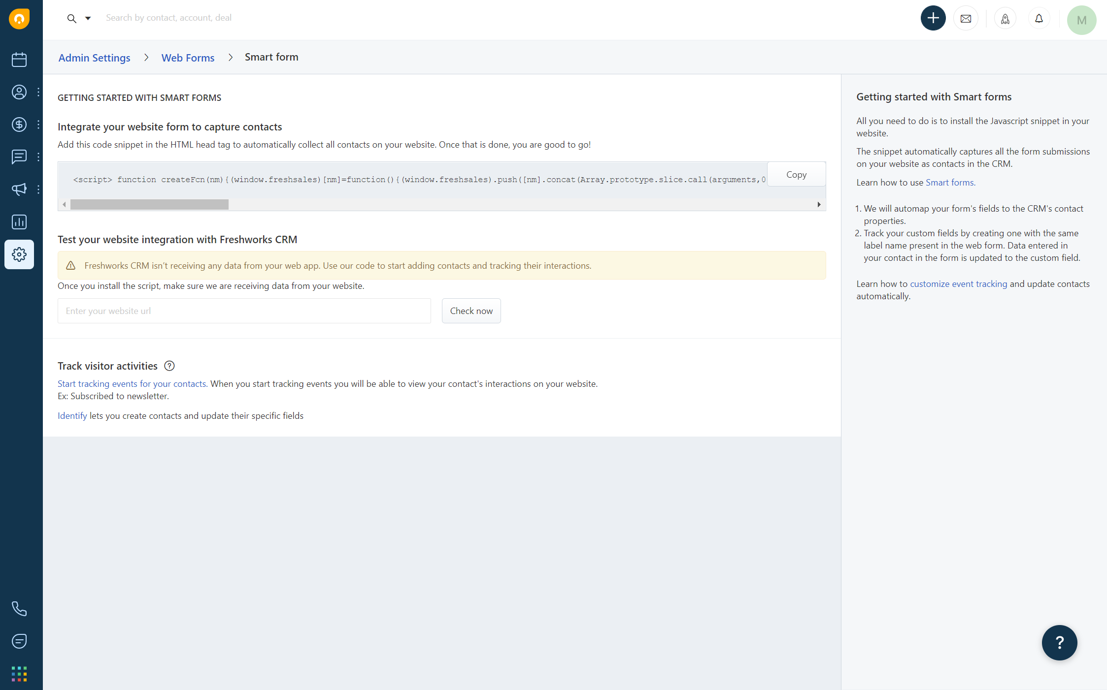Formulaires web CRM | Freshworks CRM