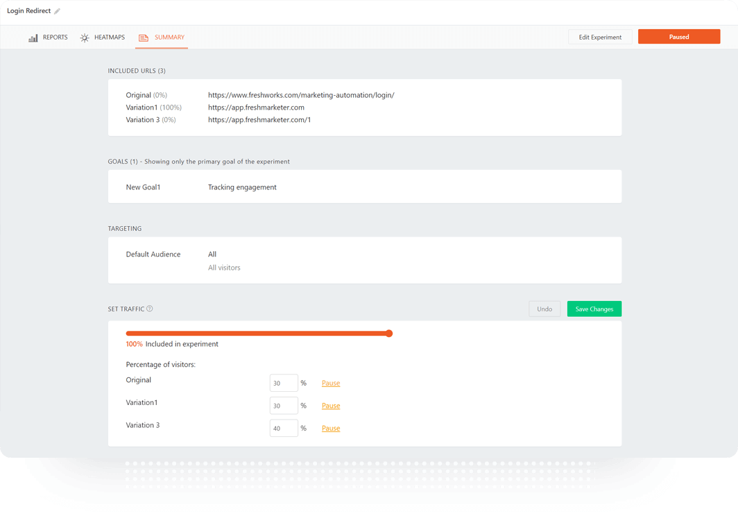 Split test de URL | Freshmarketer
