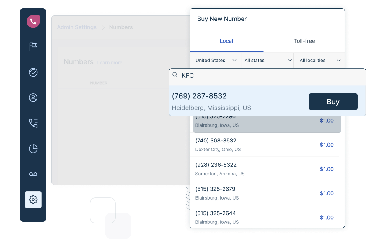 Vanity phone numbers