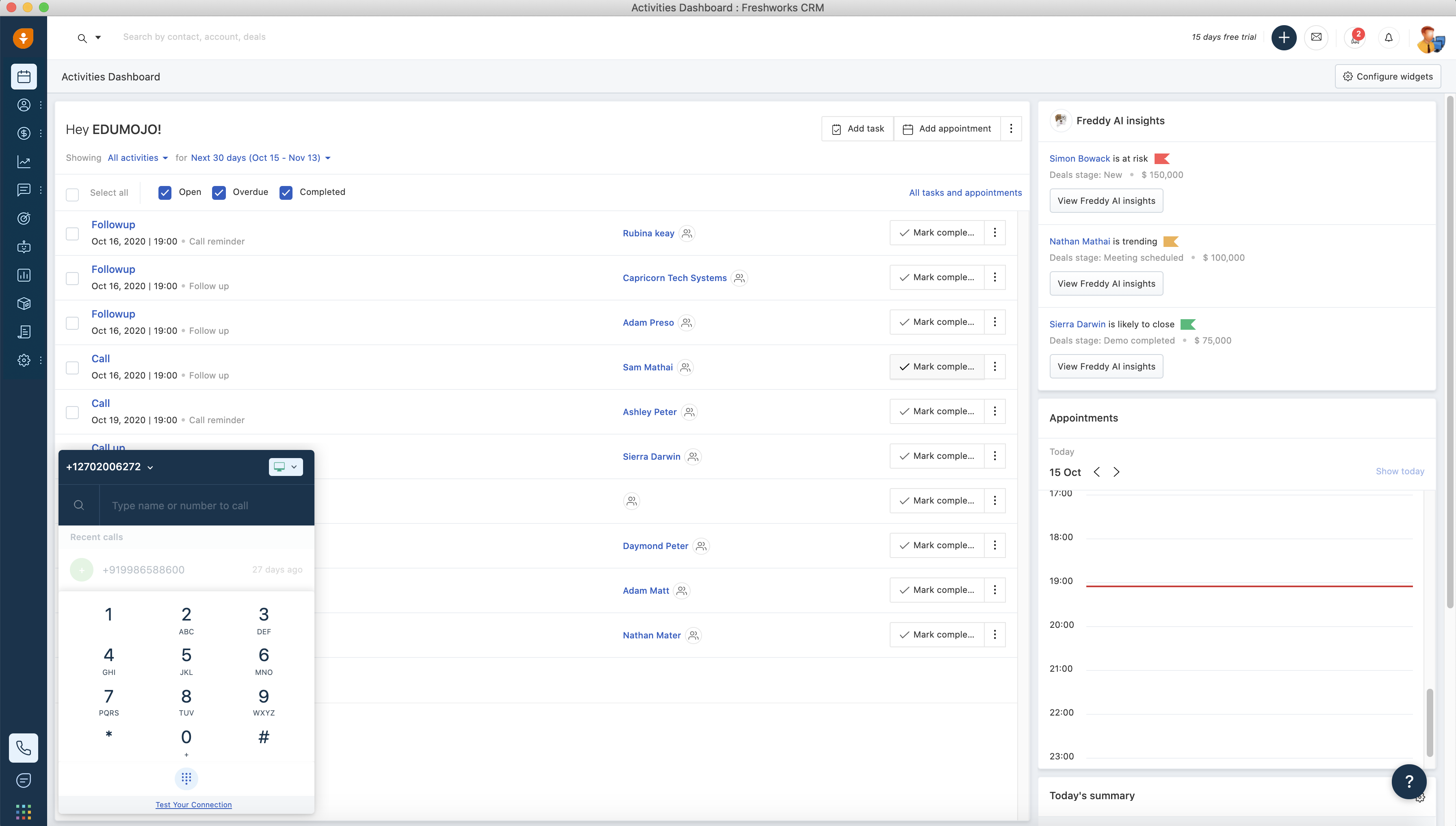 Software de gestão de vendas | Freshsales CRM